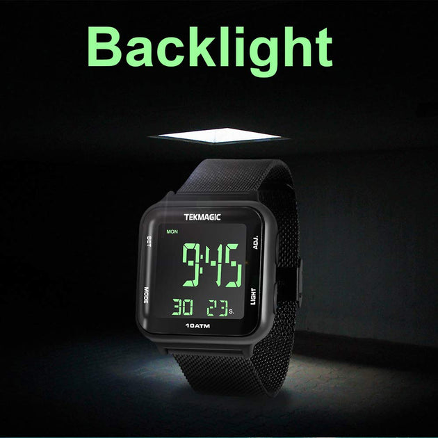 TEKMAGIC 10 ATM Digital Swim Watch Scuba Dive Watch with with Stainles ...